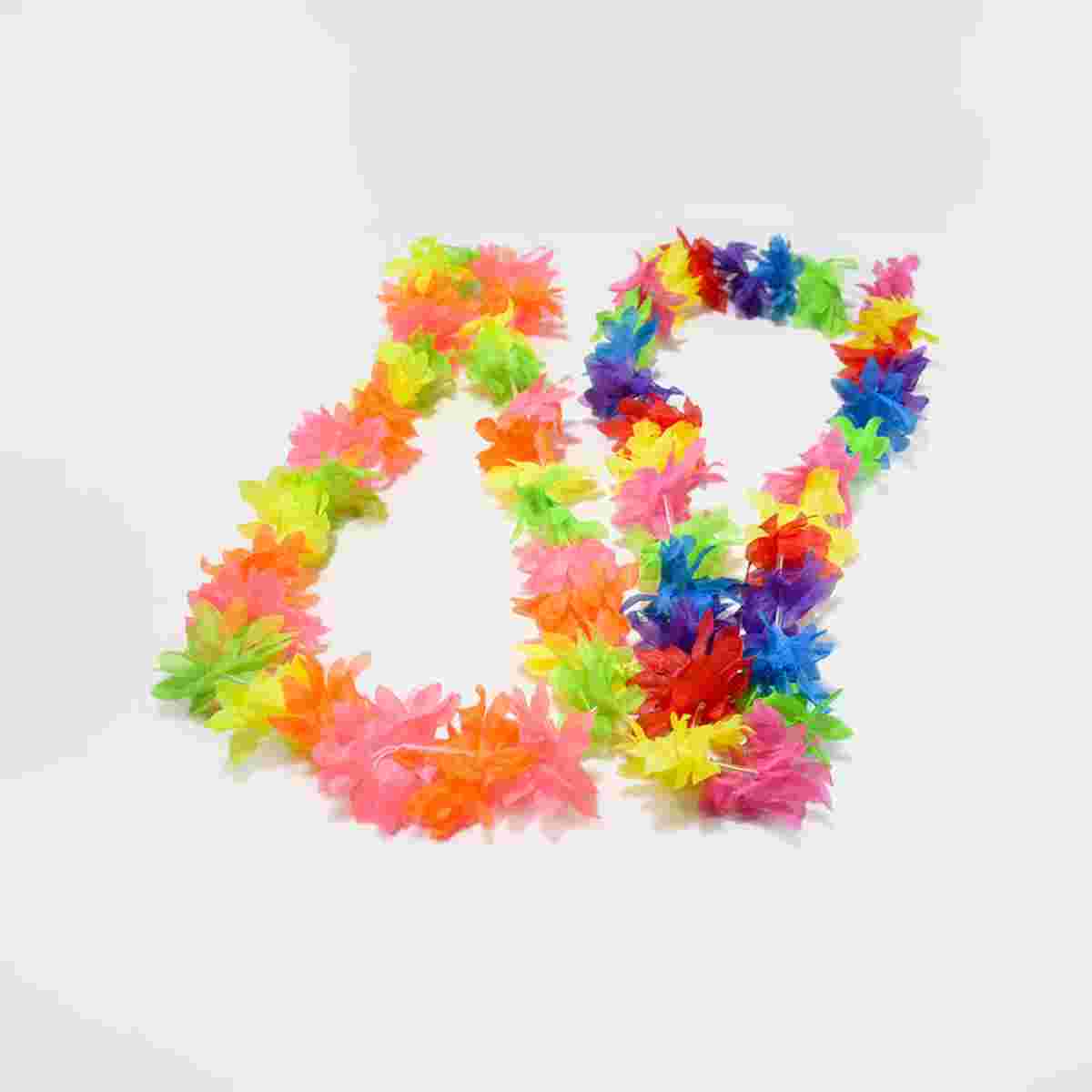 Collares Hawaianos Multicolor x 30 Flores - MN1532 - Importadora El Hueco