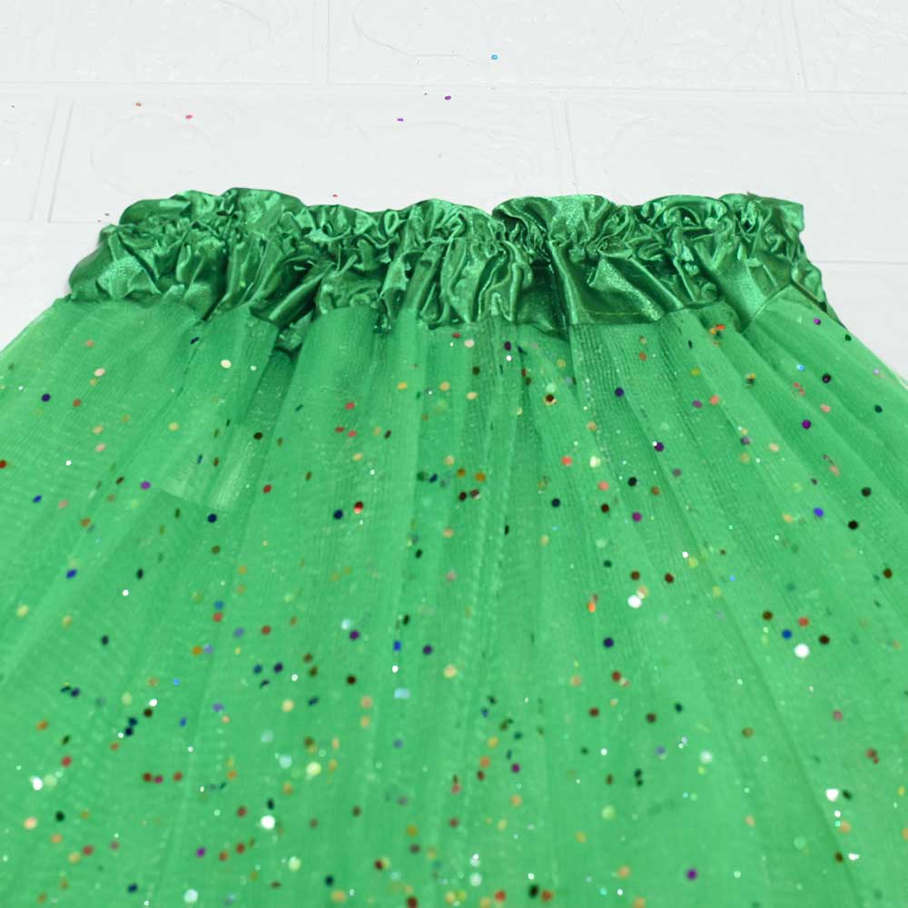 Falda Tutu Verde con Brillantes Pequeña - MN-2994 - Importadora El Hueco