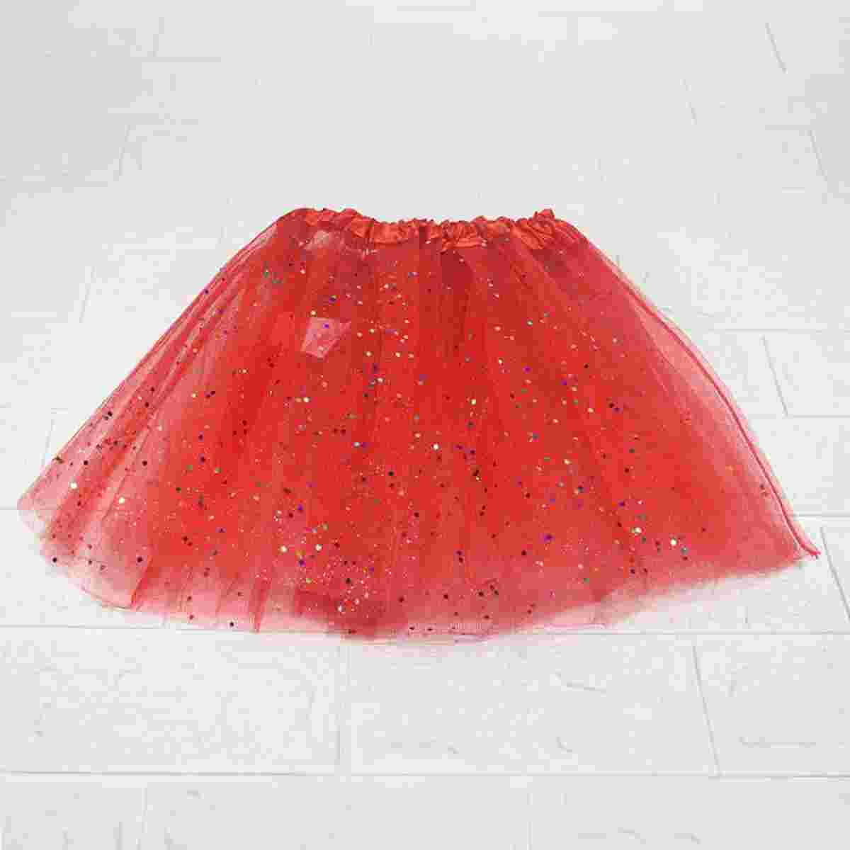 Falda Tutu Roja con Brillantes Pequeña - MN-2998 - Importadora El Hueco