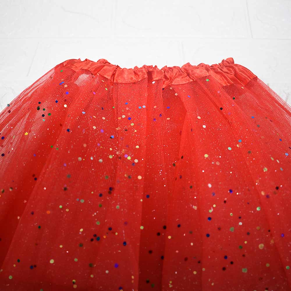 Falda Tutu Roja con Brillantes Pequeña - MN-2998 - Importadora El Hueco