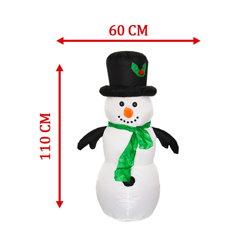 Muñeco de Nieve Inflable Clásico con Sombrero y Bufanda - Importadora ...