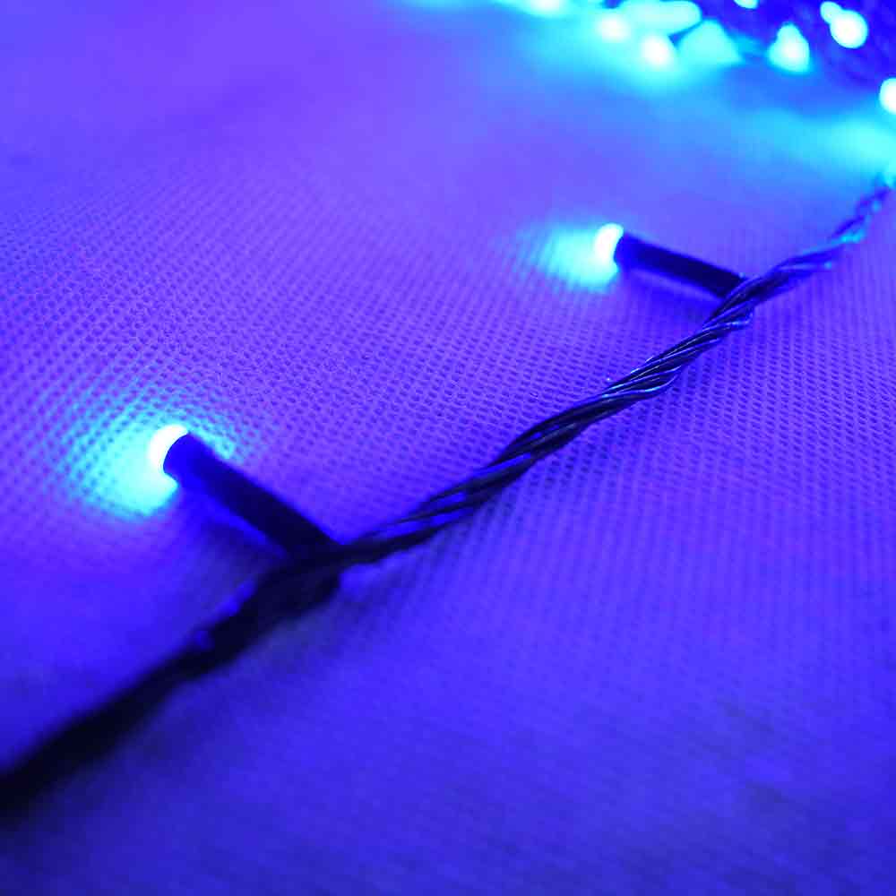 Luces LED Azul de25 Navideña metros Cable Verde 300 Bombillos ...